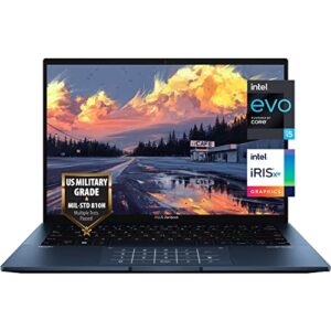 asus newest zenbook 14″ 2.8k (2880 x 1800) 90hz oled laptop, 12th gen core i5-1240p processor (beats i7-1185g7), backlit keyboard, fingerprint reader, harman kardon, win 11 (8gb ram | 1tb pcie ssd)