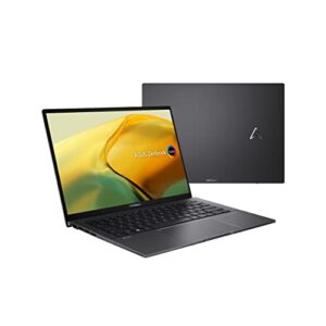 asus zenbook laptop 14” 2.8k oled display, amd ryzen 7 5825u cpu, radeon graphics, 8gb ram, 512gb pcie ssd, windows 11 home, jade black, um3402ya-ds71