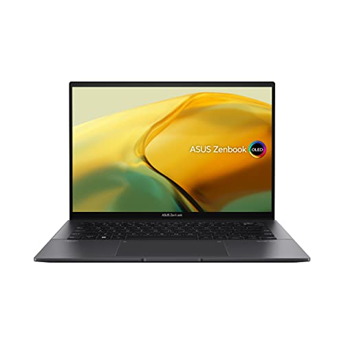 ASUS ZenBook Laptop 14” 2.8K OLED Display, AMD Ryzen 7 5825U CPU, Radeon Graphics, 8GB RAM, 512GB PCIe SSD, Windows 11 Home, Jade Black, UM3402YA-DS71