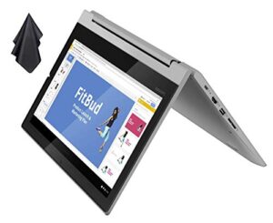 2021 newest lenovo flex 3 2-in-1 convertible chromebook, 11.6″ hd touchscreen, mediatek mt8173c cpu, 4gb ram, 32gb emmc, powervr graphics, dolby audio, hd webcam, chrome os, grey + oydisen cloth