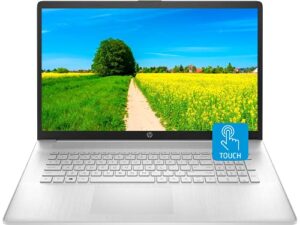 hp 2022 newest 17z laptop, 17.3” hd+ touchscreen, 32gb ddr4 ram, 1tb ssd + 2tb hdd amd ryzen 3 5300u processor, hdmi, usb type-c, wi-fi 5, bluetooth, windows 10 home, silver