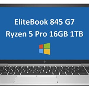 HP New EliteBook 845 G7 14" FHD IPS (16GB RAM, 1TB PCIe SSD, AMD 6-Core Ryzen 5 Pro 4650U (Beat i7-1165G)) Business Laptop Bundle with Bag+WiFi+Webcam, Windows 10 Pro / Win 11 Pro