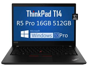 lenovo thinkpad t14 14″ fhd (amd 6-core ryzen 5 pro 4650u (beats i7-1165g7), 16gb ram, 512gb ssd) business laptop, ips anti-glare, backlit keyboard, 2 x type-c, webcam, win 10 pro / win 11 pro – 2022