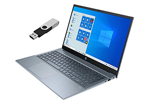 2022 HP Pavilion 15.6" FHD Touchscreen Laptop 12th Gen 10-Core Intel i7-1255U 32GB DDR4 2TB NVMe SSD Iris Xe Graphics HDMI Webcam WiFi-6 Bluetooth Backlit Keyboard Windows 11 Pro w/ 32GB USB Included