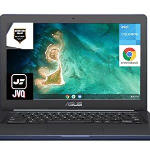 ASUS Newest 14" Rugged & Spill Resistant Chromebook, Education Edition, Military STD 810G, Intel N3350, 4GB RAM, 160G Space(32G eMMC+128G Card), WiFi, Bluetooth, Webcam, DarkBlue, Chrome OS, JVQ MP