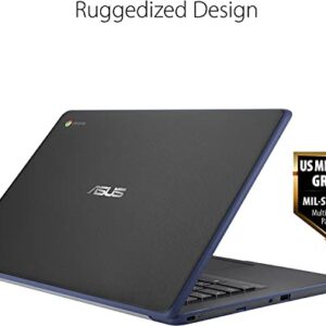 ASUS Newest 14" Rugged & Spill Resistant Chromebook, Education Edition, Military STD 810G, Intel N3350, 4GB RAM, 160G Space(32G eMMC+128G Card), WiFi, Bluetooth, Webcam, DarkBlue, Chrome OS, JVQ MP