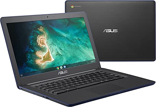 ASUS Newest 14" Rugged & Spill Resistant Chromebook, Education Edition, Military STD 810G, Intel N3350, 4GB RAM, 160G Space(32G eMMC+128G Card), WiFi, Bluetooth, Webcam, DarkBlue, Chrome OS, JVQ MP