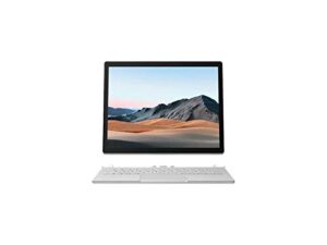 microsoft surface book 3 intel core i7 10th gen 1065g7 (1.30ghz) 16gb memory 256 gb ssd nvidia geforce gtx 1650 max-q 13.5″ touchscreen detachable 2-in-1 laptop windows 10 pro 64-bit (renewed)