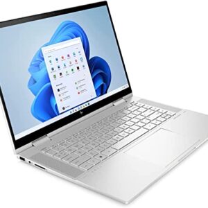 HP Envy x360 2-in-1 Laptop 15-EW0013DX 15.6" FHD Touchscreen, Intel Core i5-1235U, 8GB DDR4 RAM, 256GB SSD Storage, Windows 11 Home, Natural Silver (Renewed)