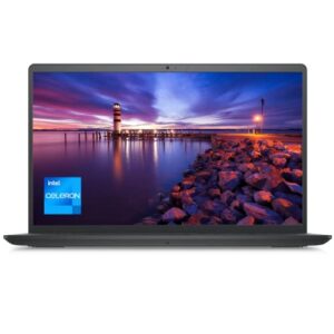 dell inspiron 3000 series 3521 laptop, 15.6″ hd screen, intel celeron n4020 processor, 8gb ssd, 128gb pcie ssd, hdmi, webcam, wi-fi, windows 11 home, black