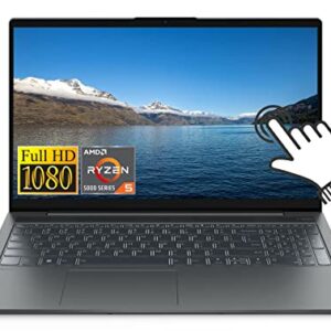 Lenovo Ideapad 5 15.6" FHD Touchscreen Laptop, AMD Ryzen 5625U(6 Cores, Up to 4.3GHz), 16GB RAM, 512GB NVMe SSD, Fingerprint Reader, Backlit Keyboard, WiFi 6, Webcam, HDMI, Win 11, w/ CUE Accessories