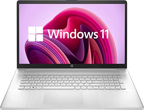 Newest HP Notebook Laptop, 17.3’’ Full HD Display, AMD Ryzen 5 5500U Hexa-Core Processor, 32GB RAM, 1TB PCIe SSD, Fingerprint Reader, Wi-Fi, Webcam, HDMI, Windows 11 Home, Natural Silver