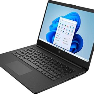 HP Stream 14inch HD Display, Intel Celeron Dual-Core Processor, 8GB DDR4 Memory, 128GB Storage (64GB eMMC+64GB Card),WiFi,Webcam,Bluetooth,Windows 11 S, Jet Black (Renewed)