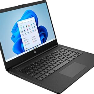 HP Stream 14inch HD Display, Intel Celeron Dual-Core Processor, 8GB DDR4 Memory, 128GB Storage (64GB eMMC+64GB Card),WiFi,Webcam,Bluetooth,Windows 11 S, Jet Black (Renewed)