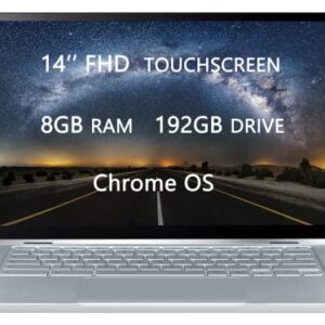 2022 Chromebook X360 Spin 2-in-1 Convertible Touchscreen Laptops for Student & Business by ASUS, 14'' FHD, Intel Core M3-8100Y, 8GB RAM, 192GB(64GB SSD+128GB Card), Backlit Keyboard, Wi-Fi, Chrome OS