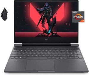 hp victus gaming laptop, amd ryzen 7 5800h processor, geforce rtx 3050 ti, 15.6″ fhd 144hz ips display, webcam, wifi 6, hdmi, bluetooth, enlarged touchpad, windows 11, silver (32gb ram | 1tb ssd)