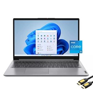 lenovo ideapad 15.6″ fhd slim and light laptop, 12th gen intel 10-core i5-1235u, 16gb ram, 512gb pcie ssd, usb-c, hdmi, wifi 6, keypad, webcam, sd card reader, sps hdmi cable, cloud grey, win 11