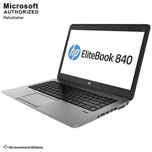 HP EliteBook 840 G2 Notebook PC - Intel Core i5-5200U 2.3GHz 8GB 256GB SSD Webcam Windows 10 Professional (Renewed)