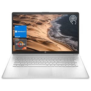 hp 17 laptop, 17.3″ hd+ touchscreen, amd ryzen 5 5625u, 32gb ddr4 ram, 1tb pcie nvme ssd, webcam, wi-fi, bluetooth, windows 11 home, silver