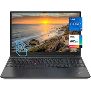 lenovo thinkpad e15 business laptop, 15.6″ fhd ips touch display, intel core i7-1165g7, intel iris xe graphics, backlit keyboard, fingerprint reader, wifi 6, win11 pro (32gb ram | 1tb pcie ssd)