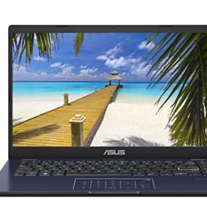 ASUS 2022 14" HD Laptop, Intel Celeron N4020 Processor, 4GB RAM, 128GB eMMC Flash Memory, Intel HD Graphics 500, HD Webcam, Windows 11 Home, Star Black, 32GB SnowBell USB Card