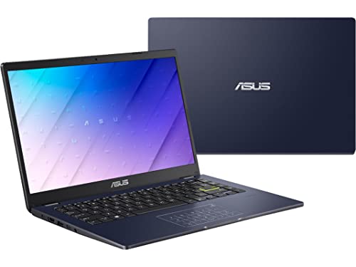 ASUS 2022 14" HD Laptop, Intel Celeron N4020 Processor, 4GB RAM, 128GB eMMC Flash Memory, Intel HD Graphics 500, HD Webcam, Windows 11 Home, Star Black, 32GB SnowBell USB Card