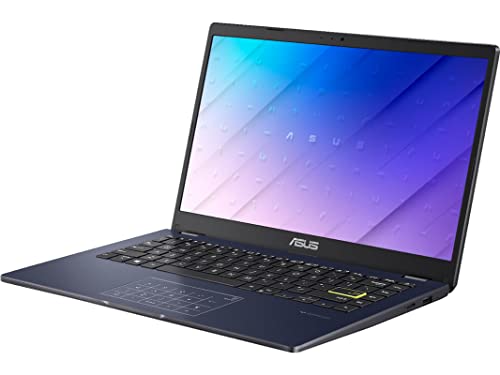 ASUS 2022 14" HD Laptop, Intel Celeron N4020 Processor, 4GB RAM, 128GB eMMC Flash Memory, Intel HD Graphics 500, HD Webcam, Windows 11 Home, Star Black, 32GB SnowBell USB Card