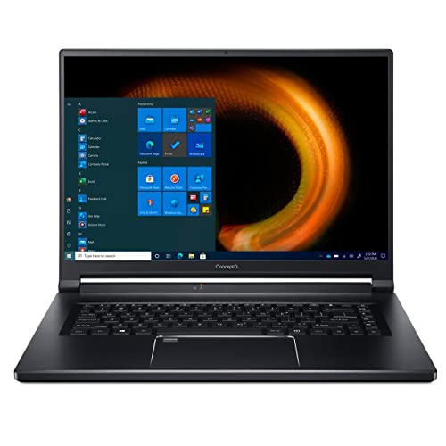 Acer ConceptD 5 CN516-72G-787Y Creator 16" 3K Notebook Computer, Intel Core i7-11800H 2.3GHz, 16GB RAM, 1TB SSD, NVIDIA GeForce RTX 3060 6GB, Windows 10 Pro, Free Upgrade to Windows 11, Black