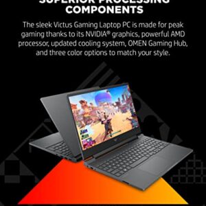 HP Victus 15 Gaming Laptop, NVIDIA GeForce RTX 3050 Ti, AMD Ryzen 5 5600H, 8 GB RAM, 512 GB SSD, Full HD IPS Display, Windows 11 Home, Backlit Keyboard, Enhanced Thermals (15-fb0020nr, 2022)