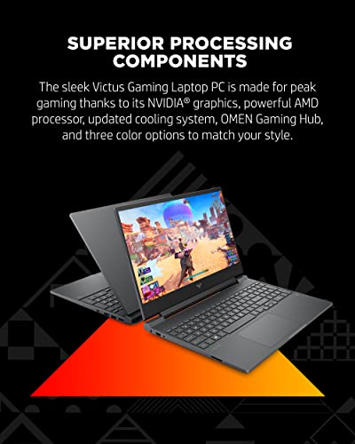 HP Victus 15 Gaming Laptop, NVIDIA GeForce RTX 3050 Ti, AMD Ryzen 5 5600H, 8 GB RAM, 512 GB SSD, Full HD IPS Display, Windows 11 Home, Backlit Keyboard, Enhanced Thermals (15-fb0020nr, 2022)