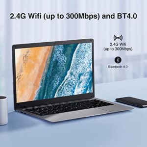 BiTECOOL Windows 11 Laptop, 14 inches HD Clear Display, Intel Celeron J4005 Dual Core, 6GB RAM and 256GB SSD Laptop Computer, 2.4G WiFi, BT4.0, Long Lasting Battery, Mic