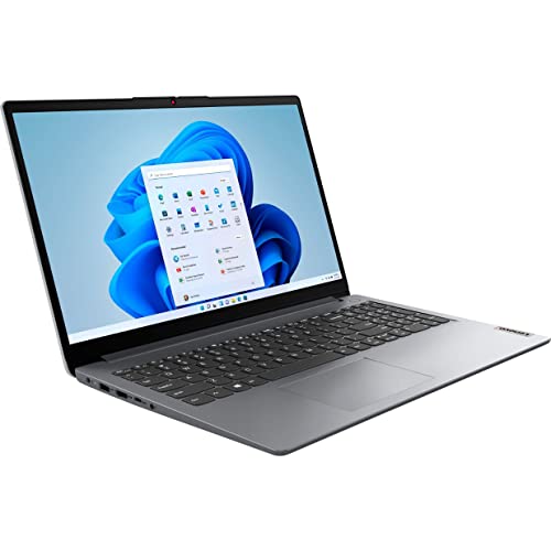 Lenovo IdeaPad 1 15 15.6" Laptop Computer, AMD Athlon Silver 3050U up to 3.2GHz, 8GB DDR4 RAM, 128GB eMMC + 256GB SSD, WiFi 6, Bluetooth 5.0, Type-C, Cloud Grey, Windows 11 S, BROAG Extension Cable