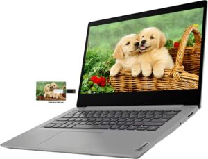 newest lenovo ideapad 3 14 business laptop, intel pentium silver n5030 processor, 14″ hd display, 4gb ram, 128gb ssd, wi-fi, webcam, hdmi, windows 10 home | 32gb tela usb card