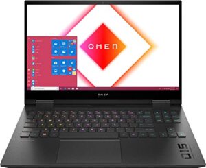 hp omen 15-ek1013dx 15.6″ full hd 300hz gaming notebook computer, intel core i7-10750h 2.6ghz, 16gb ram, 512gb ssd, nvidia geforce rtx 3070 max-q 8gb, windows 10 home, free upgrade to windows 11