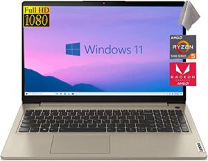 lenovo 2022 newest ideapad 3 laptop, 15.6″ fhd display, amd ryzen 5 5500u, 12gb ddr4 ram, 256gb ssd, amd radeon 7 graphics, webcam, wifi, hdmi, windows 11 home with jawfoal