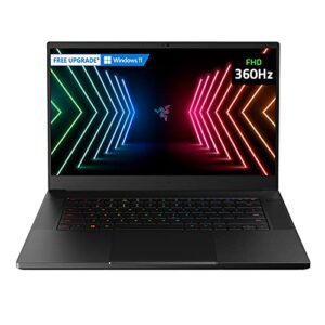 razer blade 15 gaming laptop: nvidia geforce rtx 3070 – 11th gen intel 8-core i7 cpu – 15.6” fhd 360hz -16gb ram – 1tb ssd – cnc aluminum – chroma rgb – thx spatial audio – thunderbolt 3