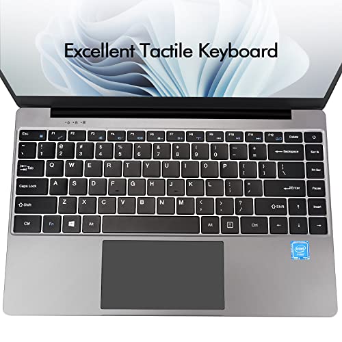 VGKE [Windows 11 Pro] B14 Air Windows 11 Laptop, 14.1" Full HD 1920*1080 IPS, Intel Celeron J4105 Processor, 8GB RAM LPDDR4, 256GB SSD, Metal Body, Grey