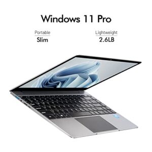 VGKE [Windows 11 Pro] B14 Air Windows 11 Laptop, 14.1" Full HD 1920*1080 IPS, Intel Celeron J4105 Processor, 8GB RAM LPDDR4, 256GB SSD, Metal Body, Grey