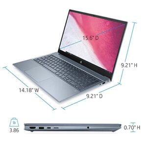 HP Pavilion 15 Business Laptop I 15.6" Diagonal Full HD IPS BrightView I AMD 8-core Ryzen 7 5700U I 16GB DDR4 512GB SSD I AMD Radeon Graphic I USB-C HDMI Office365 Win11Pro Blue + 32GB MicroSD Card