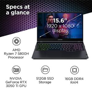 Lenovo - Legion 5 - Gaming Laptop - AMD Ryzen 7 5800H - 16GB RAM - 512GB Storage - NVIDIA GeForce RTX 3050Ti - 15.6" FHD Display - Windows 11 Home - Phantom Blue