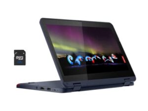 2022 lenovo 500w gen 3 11.6″ touchscreen rugged 2 in 1 hd notebook, intel celeron n5100 quad-core, 4 gb ram, 64 gb flash memory, intel uhd graphics, abyss blue, windows 10 pro, 128gb microsd