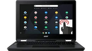 acer spin 11 2-in-1 convertible 11.6″ hd touchscreen wled-backlit chromebook, intel celeron n3350 processor, 4gb memory, 32gb emmc, bluetooth, wifi, webcam, google chrome os, obsidian black