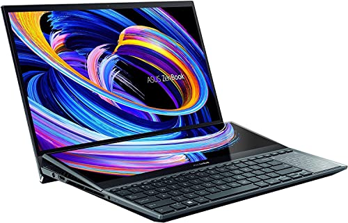 ASUS ZenBook Pro Duo 15 UX582 15.6" 4K OLED Touchscreen (Intel 14-Core i9-12900H, 32GB DDR5 RAM, 2TB SSD, GeForce RTX 3070 Ti) Business Laptop, ScreenPad Plus, Thunderbolt 4, Backlit, Pen, Win 11 Pro