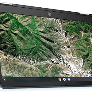 HP Chromebook x360 Laptop Computer in Teal Color Intel Celeron N4020 up to 2.8GHz 4GB DDR4 RAM 64GB eMMC 14inch HD 2-in-1 Touchscreen (Renewed)