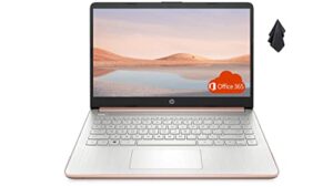 hp 14 laptop, amd 3000 series processor, 32gb ram, 1tb storage, 14-inch micro-edge hd display, long battery life, webcam, thin & portable, windows 10 + one year of office365, rose gold