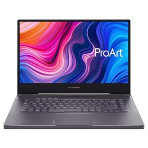 asus proart studiobook 15 mobile workstation laptop 15.6” 4k uhd nanoedge bezel, intel core i7-9750h 32gb ddr4 512g+512gb raid 0 ssd nvidia geforce rtx 2060 win 10 pro star grey h500gv-xs76 (renewed)