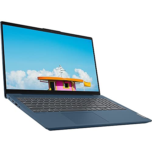 Lenovo IdeaPad 5 15 Business Laptop 15.6" FHD IPS Touchscreen 11th Gen Intel Quad-Core i7-1165G7 12GB RAM 512GB SSD Iris Xe Graphics Backlit Fingerprint USB-C Dolby Audio Win11 Pro Blue + HDMI Cable