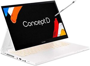 acer conceptd 3 ezel convertible creator laptop (2022 model), intel i7-10750h, geforce gtx 1650 max-q, 14″ fhd, gorilla glass, pantone validated, 100% srgb, 16gb, 1tb nvme ssd, wacom aes 1.0 pen