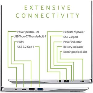 Acer Swift 3 Evo Thin & Light Laptop 2022, 14" FHD Display, Intel Core i7-1165G7, Intel Iris Xe Graphics, 8GB LPDDR4X, 512GB NVMe SSD, WiFi 6, Fingerprint Reader, Backlit KB Webcam