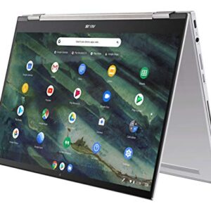 ASUS Chromebook Flip C436 2-in-1 Laptop, 14" Touchscreen FHD 4-Way NanoEdge, Intel Core i3-10110U, 128GB PCIe SSD, Fingerprint, Backlit KB, Wi-Fi 6, Chrome OS, C436FA-DS388T, Magnesium-Alloy, Silver